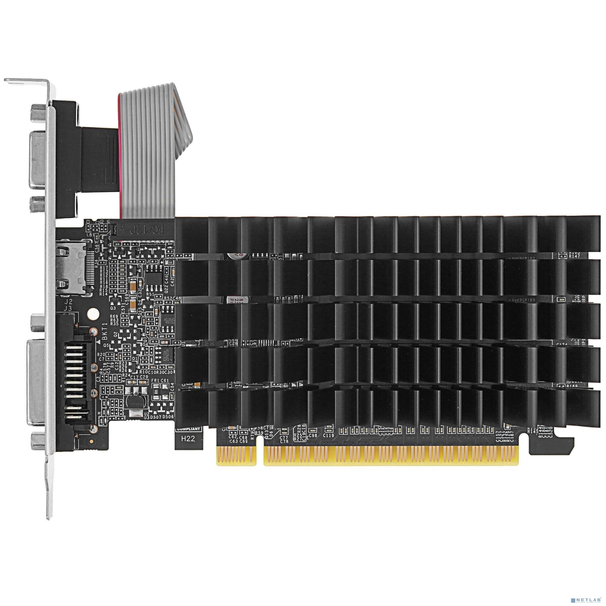 Видеокарта AFOX G210 LP 1GB, DDR3 64-bit, VGA/DVI/HDMI PASSIVE LP (AF210-1024D3L5) RTL