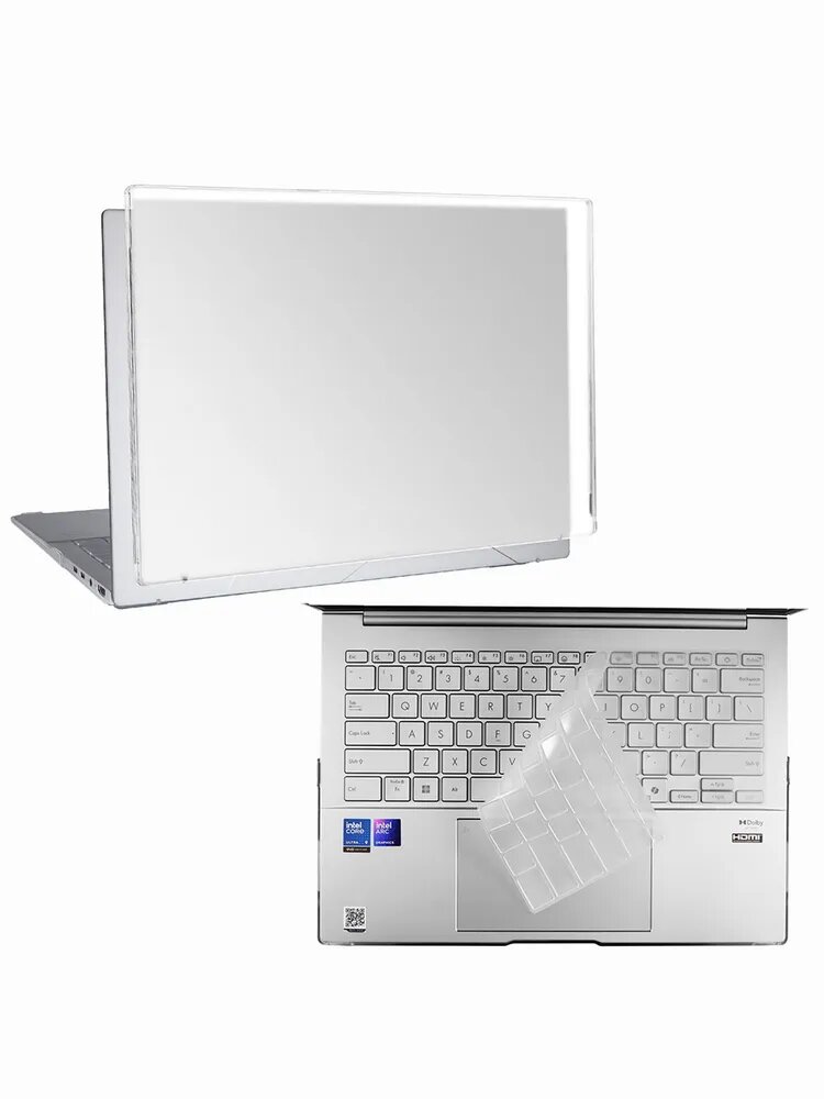 Чехол для ноутбука ASUS Zenbook 14 2025/2024 OLED UX3405/UM3406 с клавиатурой из тпу, матовый прозрачный защитный чехол для аксессуаров ASUS
