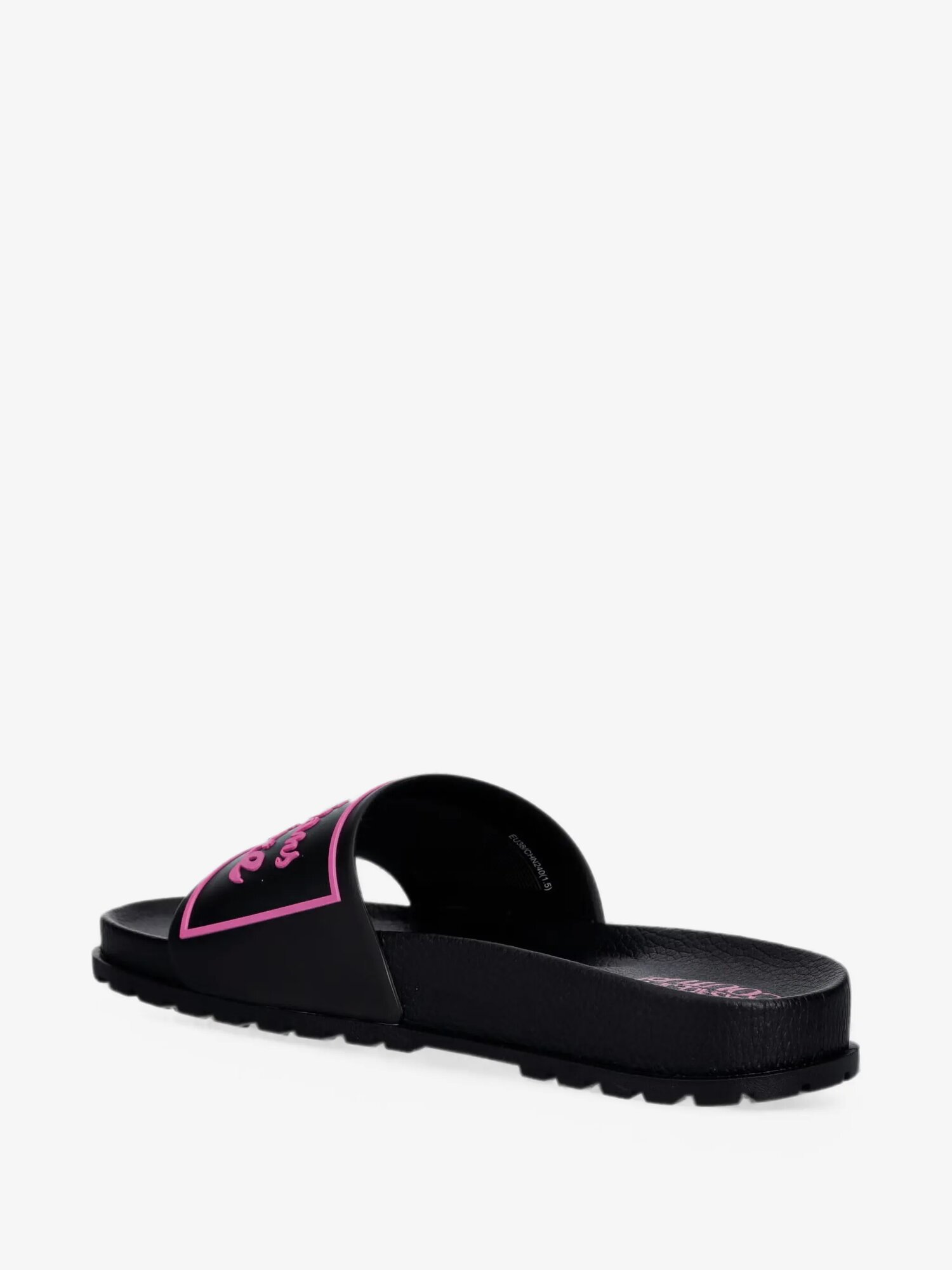 Шлёпанцы Versace Jeans Couture Logo-print slides, размер 41, черный — фото 1