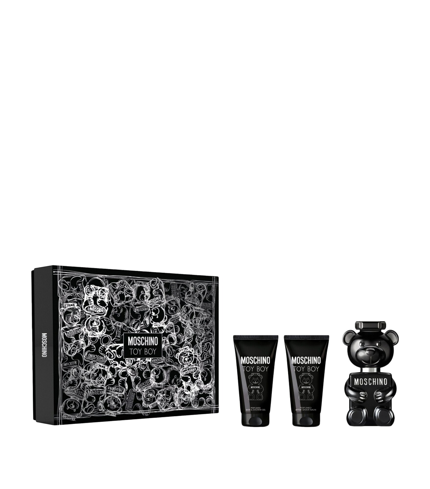 Moschino (Москино) TOY BOY М Набор Парфюмерная вода 50 мл + гель для ванной и душа 50 мл + бальзам после бритья 50 мл
