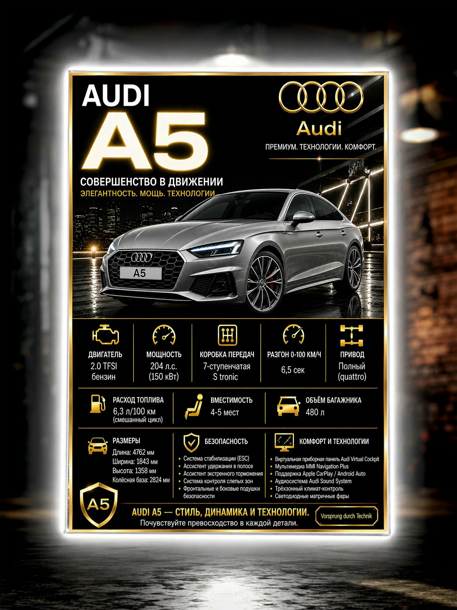 Постер + Рамка. " Audi A5 " — фото 1