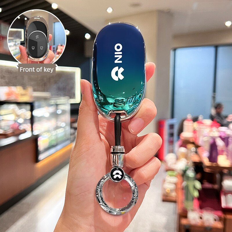 Картонная оболочка ключа NIO Smart B стиль с звездным синим и серебряным кольцом с логотипом