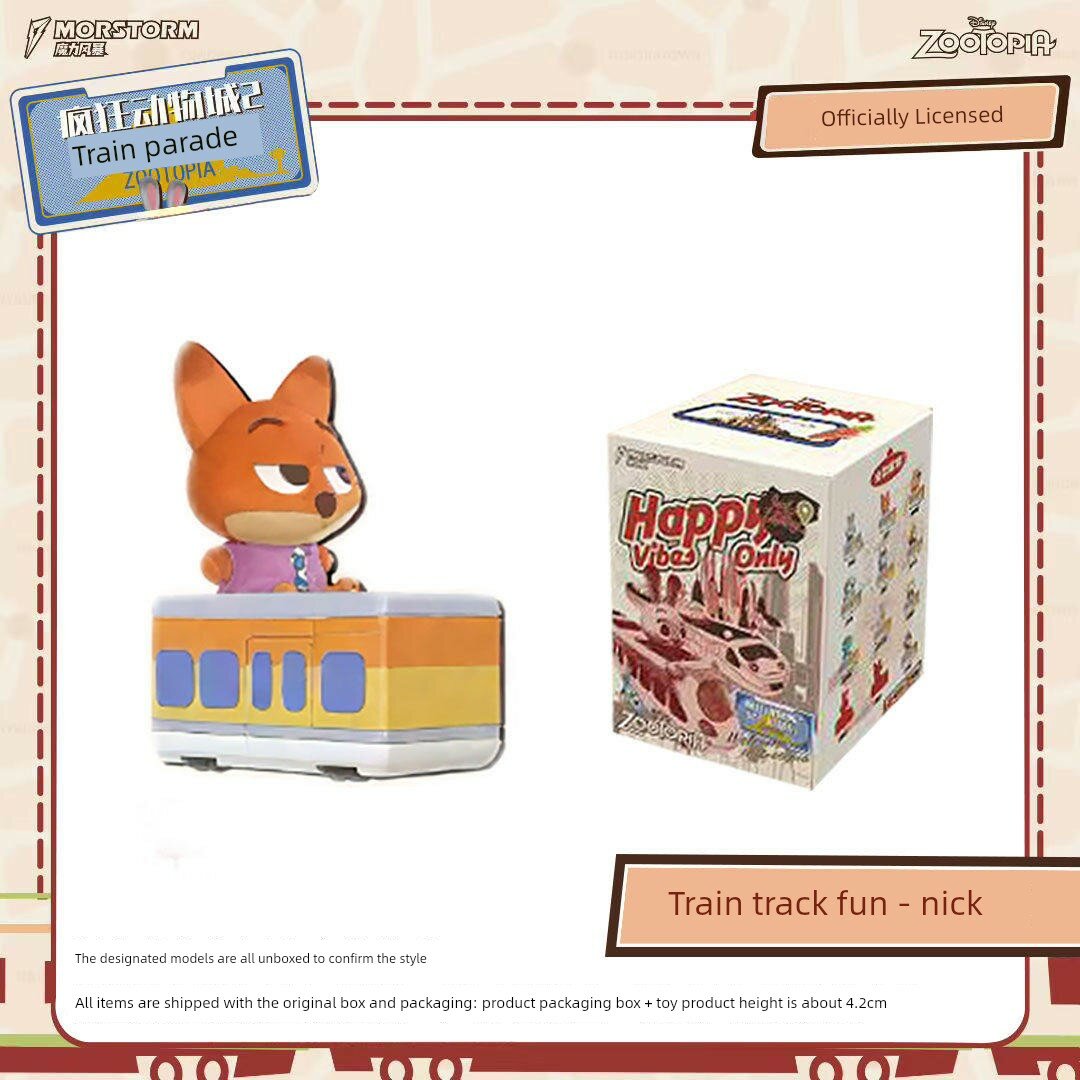 Magic Storm Zootopia 2 Train Line-Up Blind Box - Фигура Ника с указанной открытой фигурой, эксклюзивная мини-фигурка