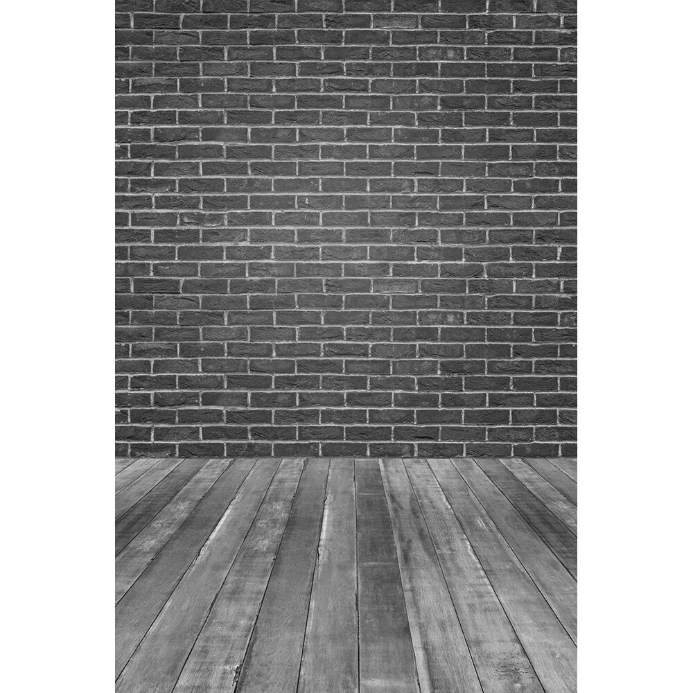Фотофон виниловый кирпич серый 60x90 см, S-FH-0285