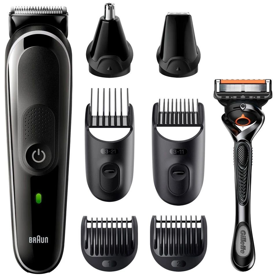 Триммер Braun MGK5360 с бритвой Gillette, водонепр