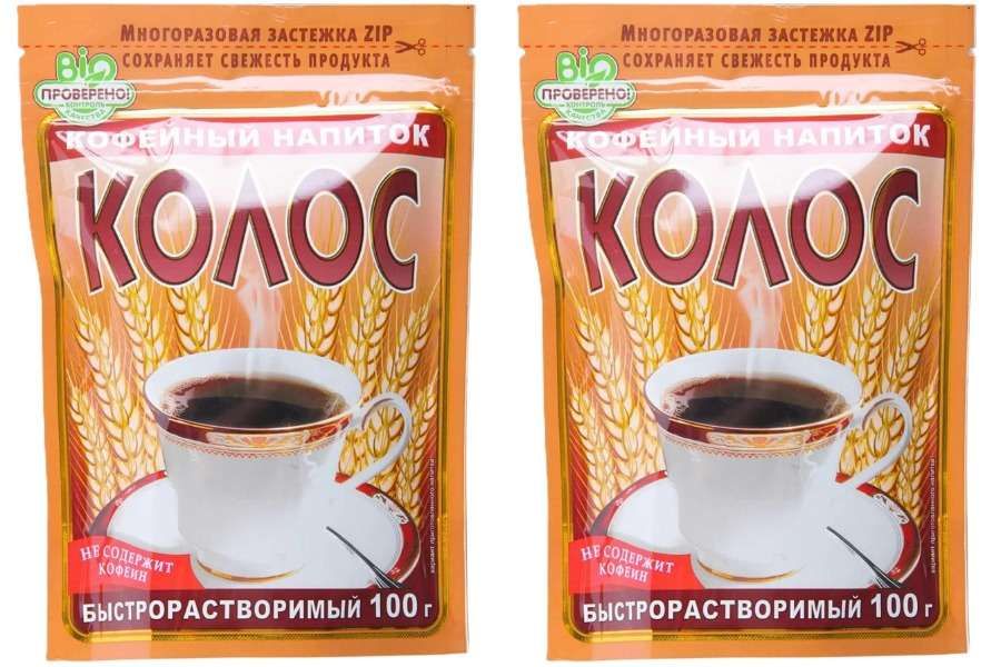 Колос Кофейный напиток порошкообразный, 100 г, 2 шт