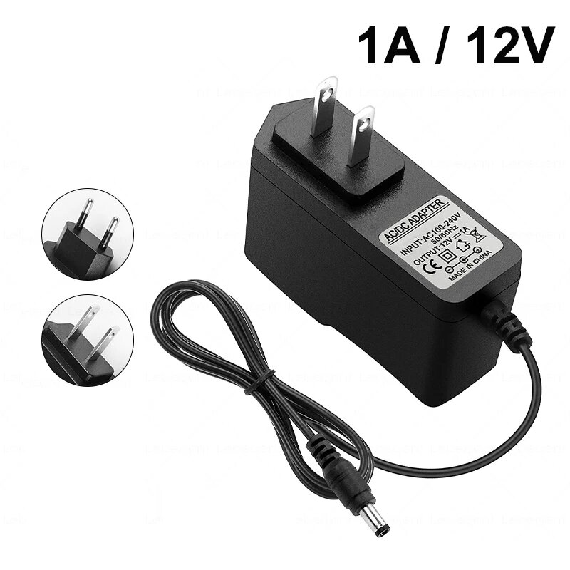 12V 1A EU Power Adapter AC/DC — фото 1