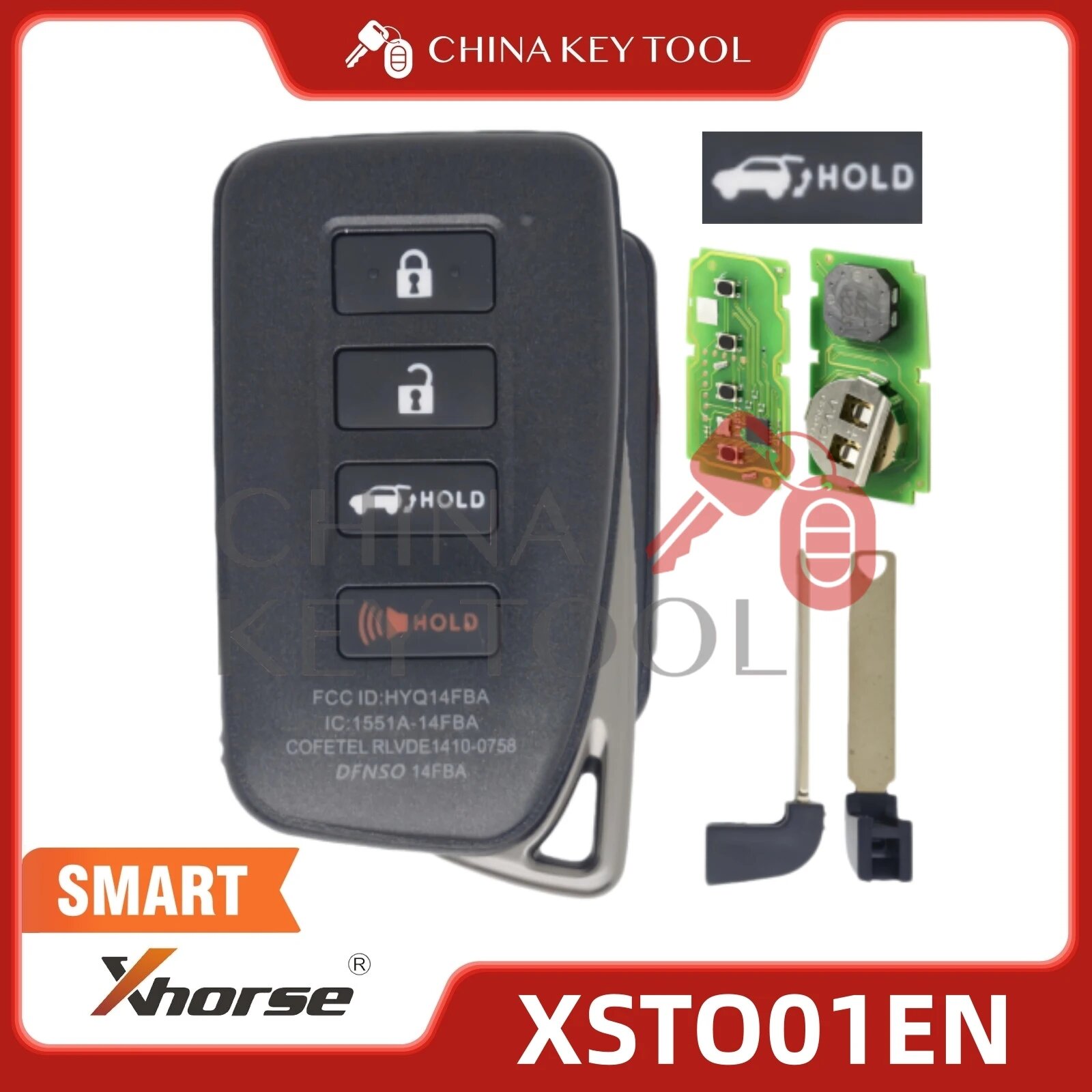 1 шт. Xhorse XSTO01EN глобальная версия XM38 Smart Key 4D 8A 4A «все в одном» с логотипом для печатной платы с поддержкой Lexus 0020 2110 0010
