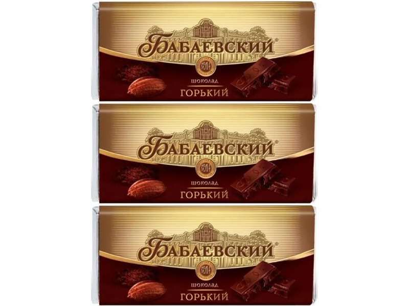 Бабаевский горький, 60 г, 3 шт