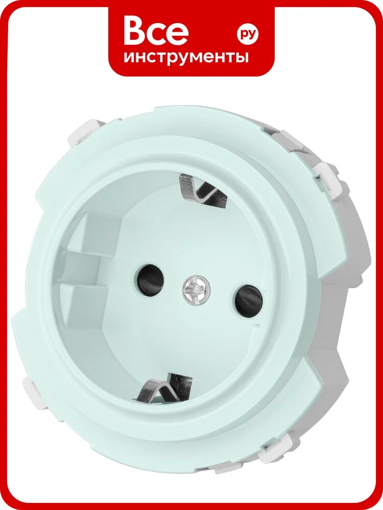 Розетка TDM ELECTRIC 2п+з 16а 250в с защ. шт. фисташковая, "байкал" SQ1819-0107