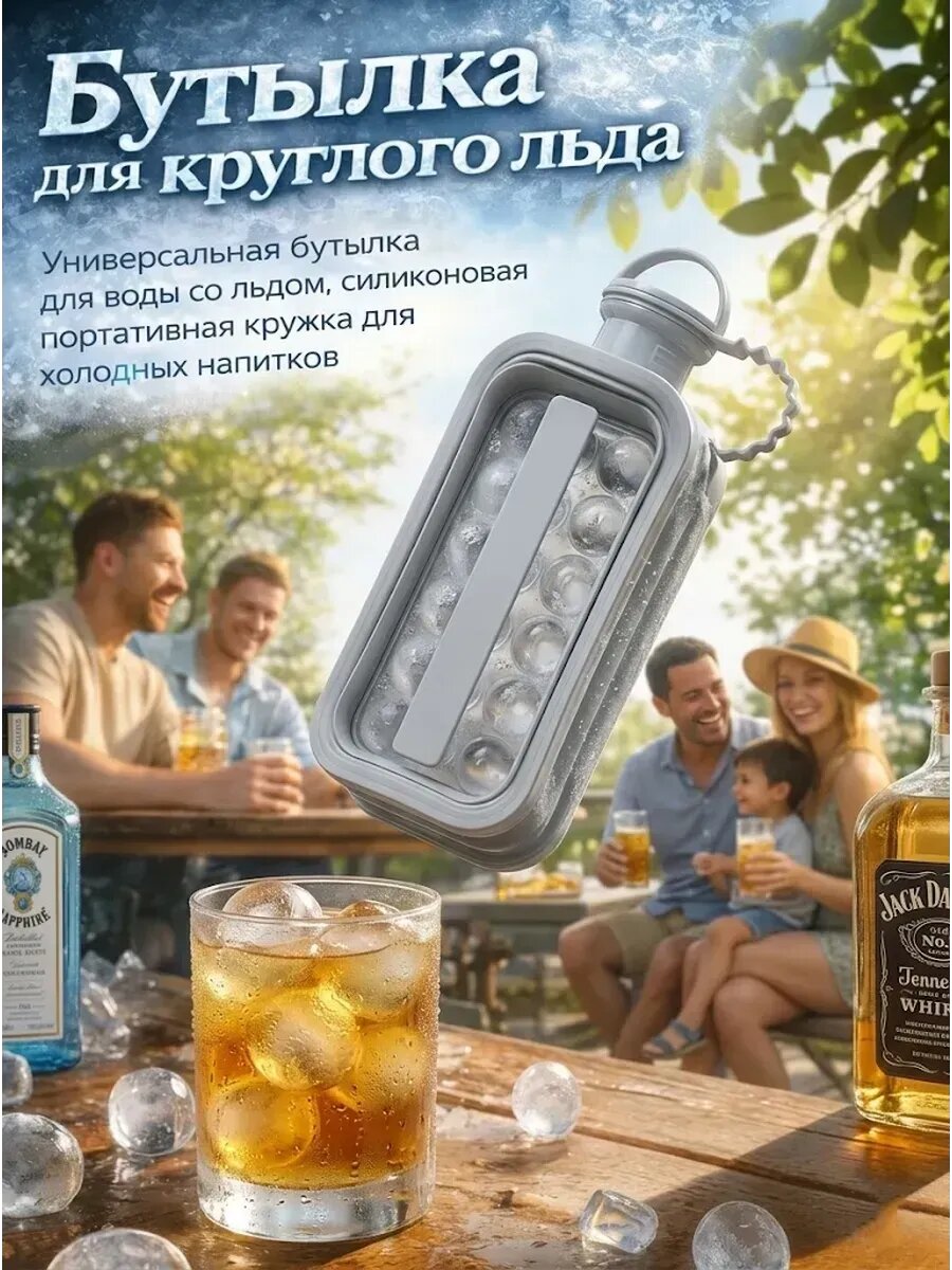 Бутылка для круглого льда 2 шт