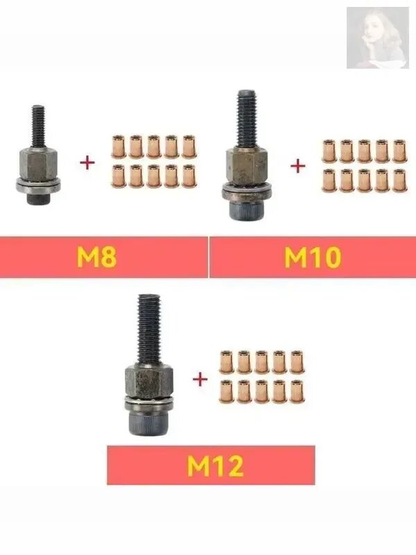 Заклепочная гайка для дрели, адаптер, инструмент, клепка, набор M8 M10 M12, металлический, 33 шт.