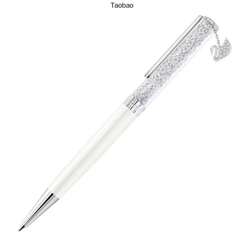Ручка Swarovski Crystalline White Crystal Pen Шариковая женская с лебедем подарочная