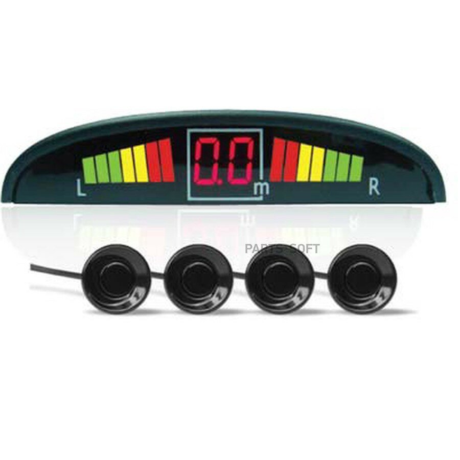 AVS A78012S парктроник! 4 датчика + коннекторы, цветной светодиодный дисплей с цифровым табло\