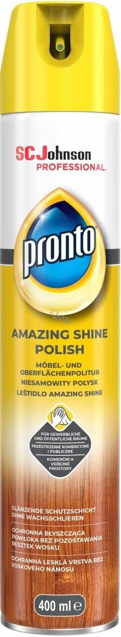 Полироль для мебели Pronto Pledge expert care wood polish classic Германия, 400 мл