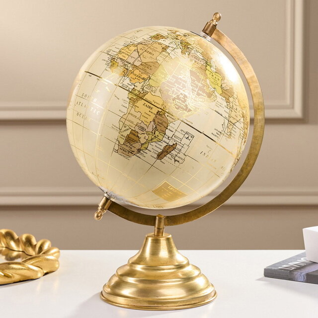 Декоративный глобус Карвуд 31 см бежевый, Boltze, 2005378-1