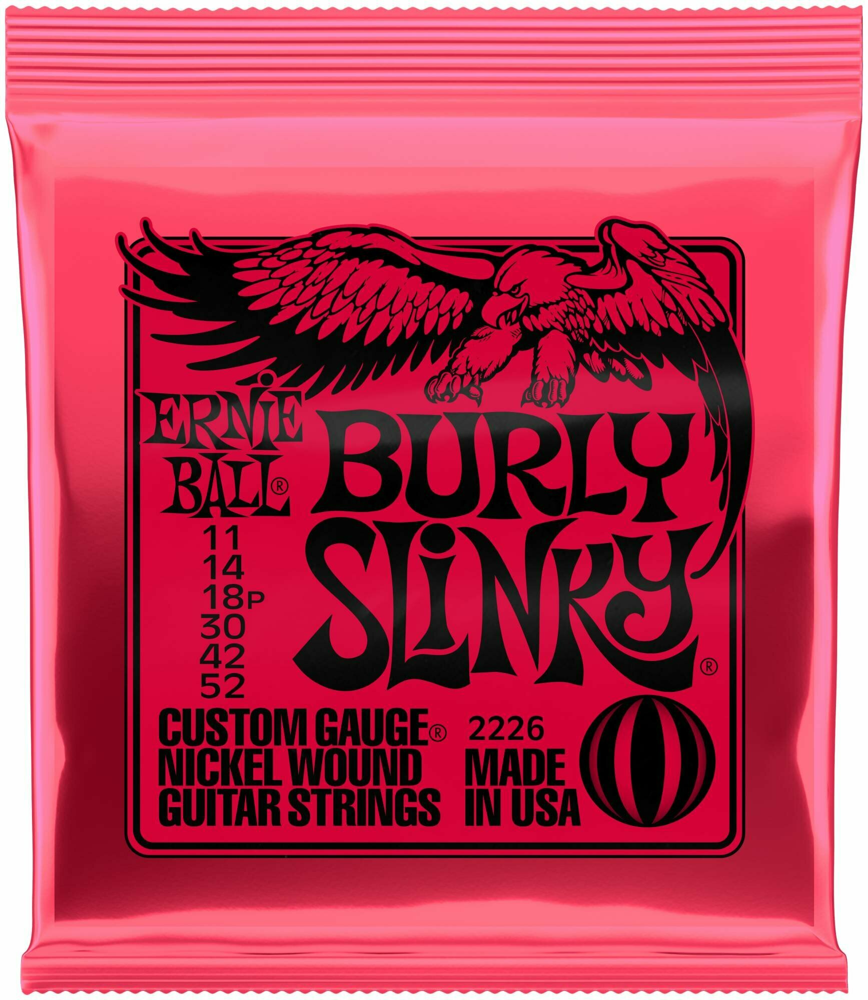 ERNIE BALL 2226 Nickel Wound Slinky Burly 11-52 - Струны для электрогитары