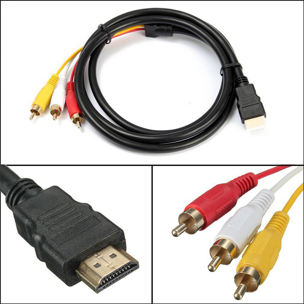 Аудио- и видеокабель HDMI- 3RCA — фото 1