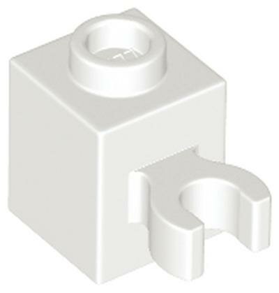 Деталь Lego 60475b Brick, Modified 1 x 1 with Open O Clip (Vertical Grip) - Hollow Stud