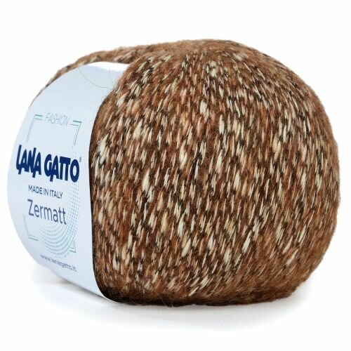 Пряжа Lana Gatto Zermatt 30603 (2 мотка по 50г/115м) тёмная карамель