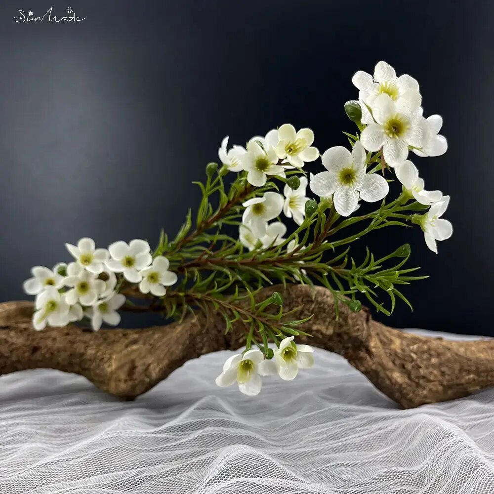 Искусственные цветы белые SunMade, Milky White