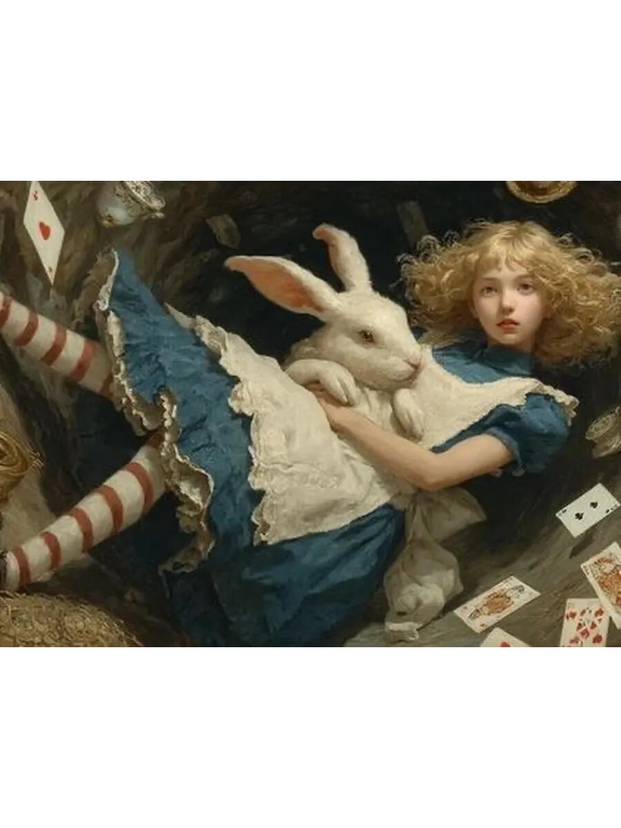 Картина интерьерная на холсте Алиса в Стране Чудес 40*50 см