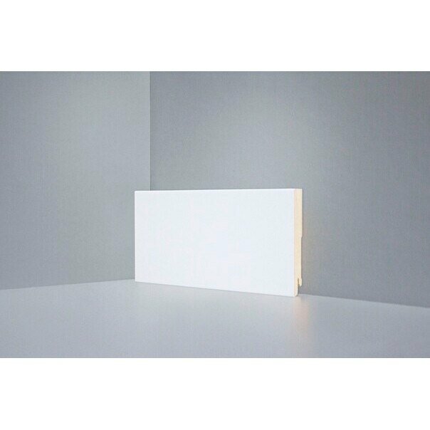 Плинтус Deartio МДФ White U 106 - h 100 мм, 1 шт.