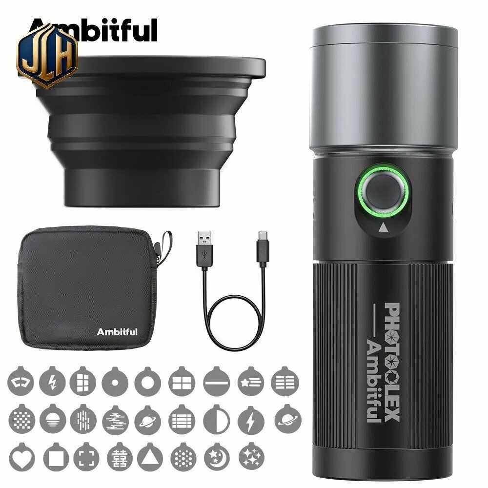 Студийный фонарик Ambitful 10 Вт для проекционной фотосъемки с фокусировкой