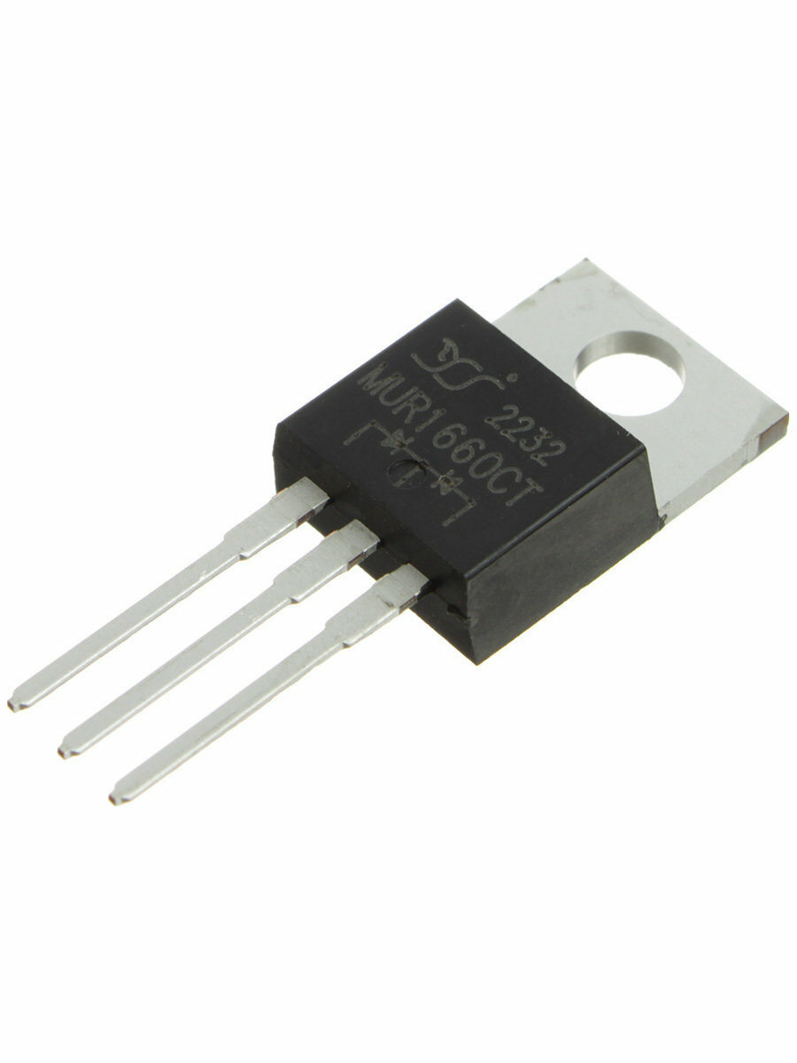 Диод 16А (2x8A) 600В MUR1660CT TO-220AB YJ