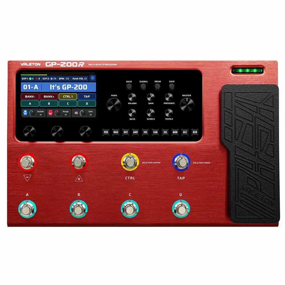 VALETON GP-200R Мультиэффект для гитары, красный