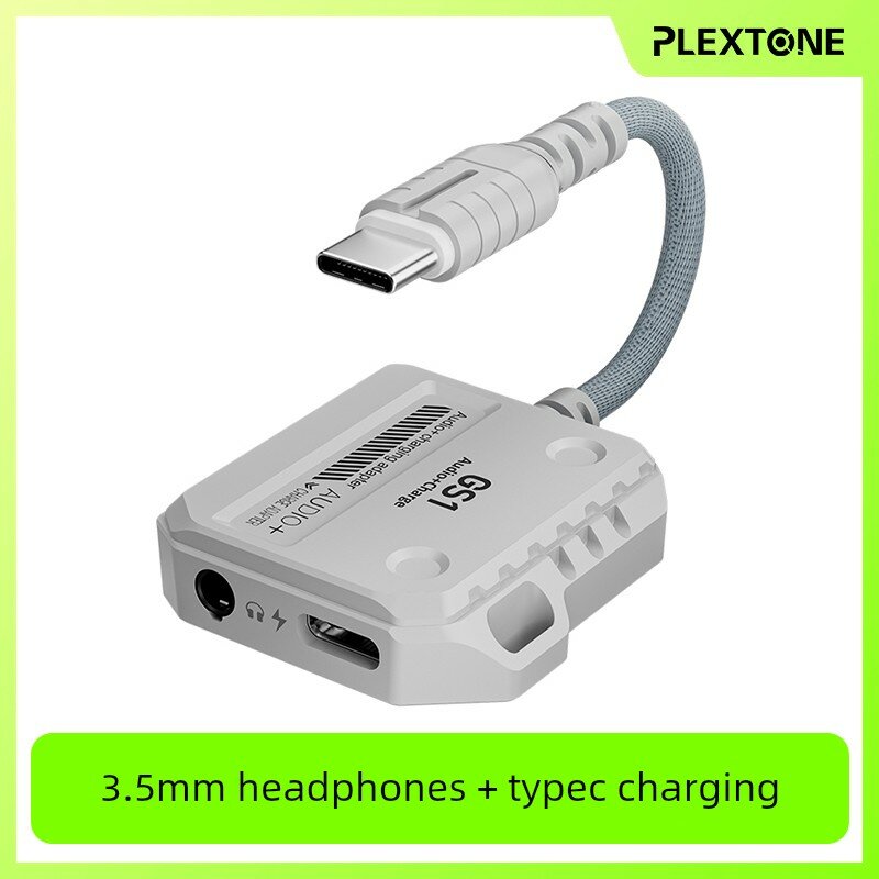 Прямой штекер 2 в 1 адаптер USB-C с 3.5 мм аудиоразъемом для игры и зарядки на iPhone iPad