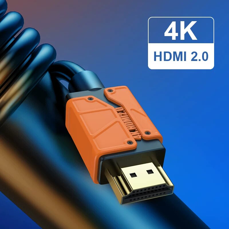 Кабель HDMI 2.0 4K 60Гц Киберпанк стиль 1м Высокоскоростной для игр ПК ТВ Монитор Проектор PS5