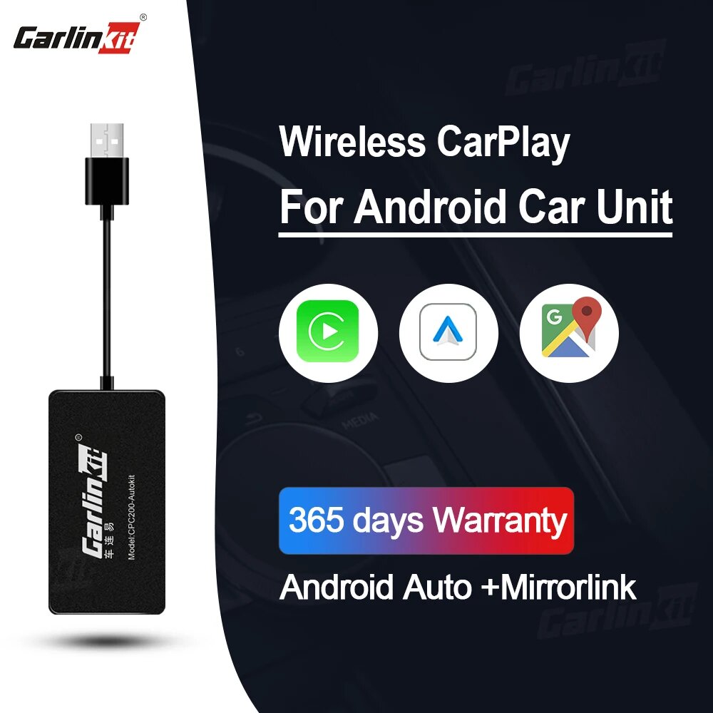 Беспроводной активатор Carlinkit CarPlay и Android Auto, проводной USB-ключ AI Box для Android, радиоприемник, Bluetooth-зарядное устройство Mirrorlink — фото 1