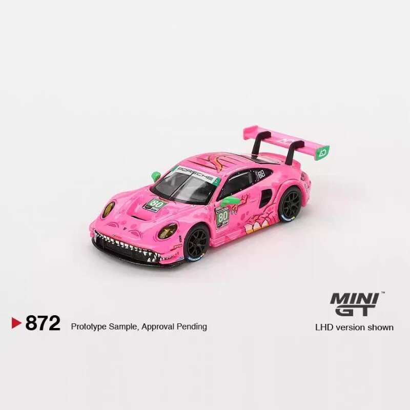 MINI GT 1:64 металлическая модель IMSA 911 динозавр Тираннозавр Рекс зелёный Розовый, 872