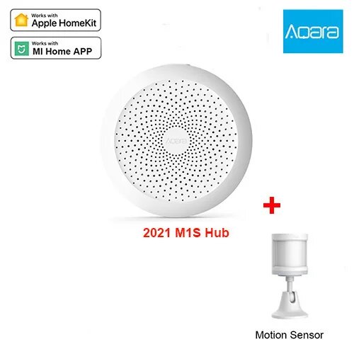 Комплекты умного дома Aqara Gateway M1S Hub Датчик двери Датчик движения беспроводной выключатель Датчик температуры и влажности Датчик протечки Mihome Homekit-2 в 1 как на картинке M