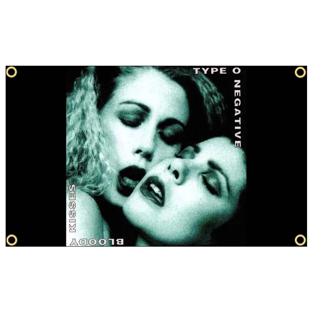 Флаг Type O Negative Bloody Kisses 90x150 см, черный