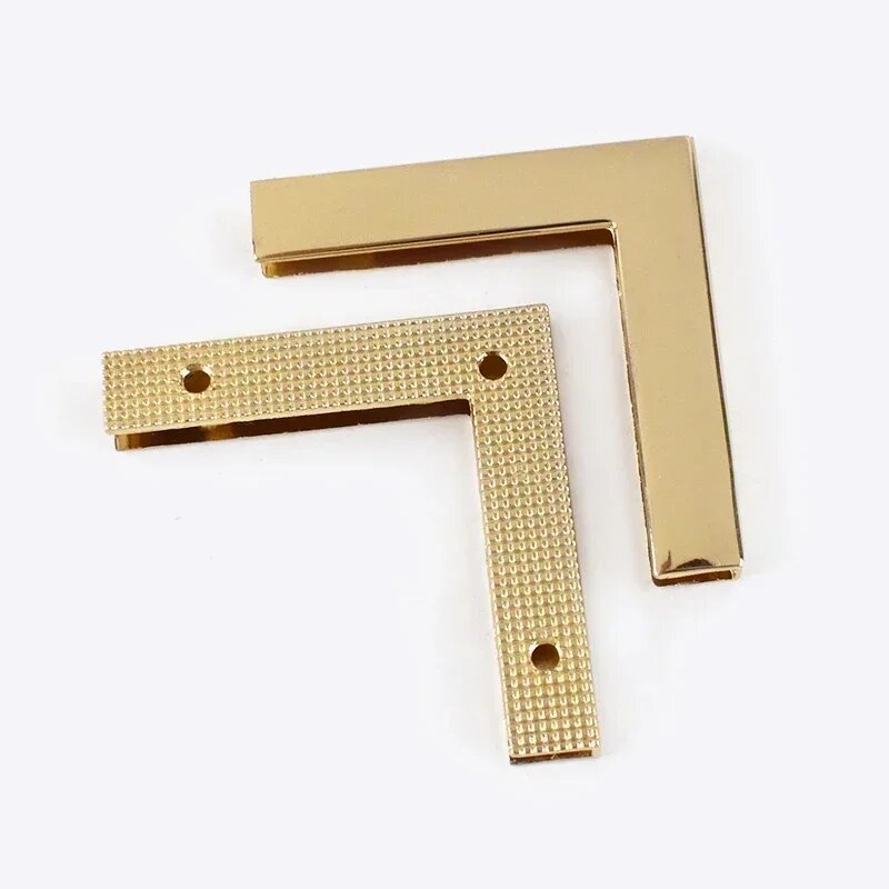 Металлические угловые пряжки Meetee 25/35/40/45/54 мм 4Pcs, F1-10-LightGold-40mm