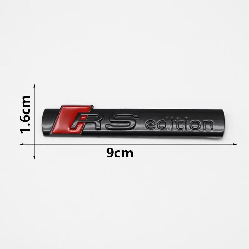 Металлический логотип RS edition, 9x1.6 см, Gloss black
