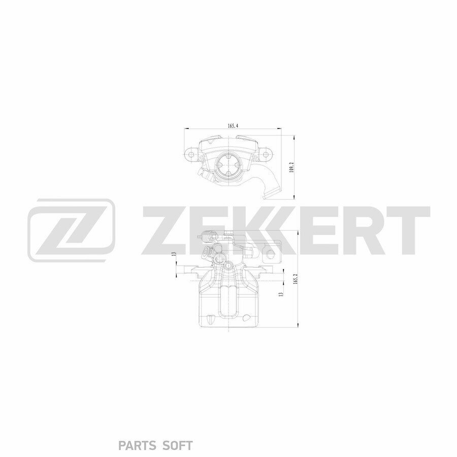 ZEKKERT BS-8334 Тормозной суппорт задний левый Toyota Corolla (E150 E140) 06- Auris (E150 E180) 06- ()