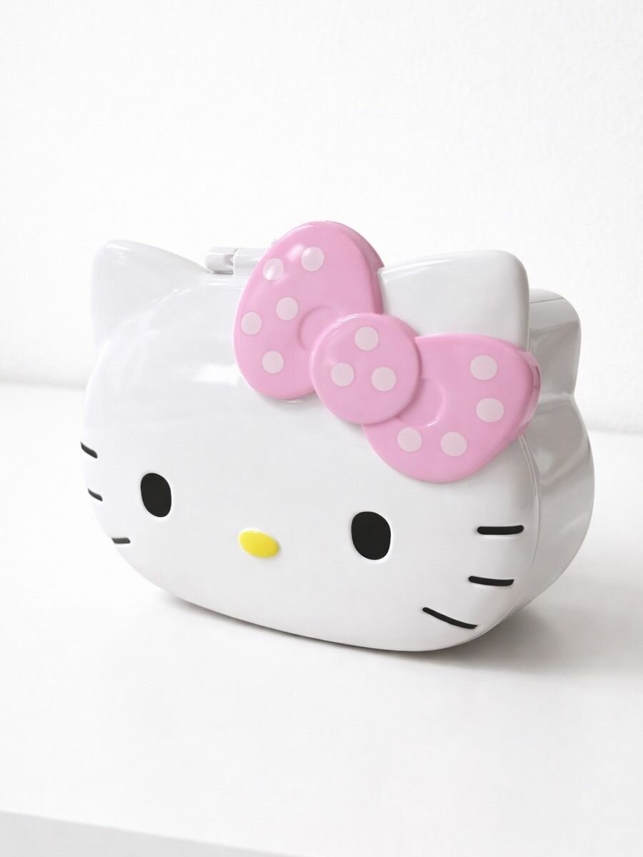Шкатулка-комод "Hello Kitty", с зеркалом, пластик, цвет светло-розовый — фото 1