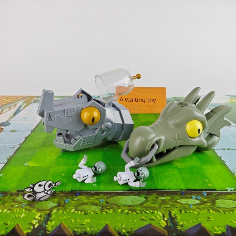 Комбо набор Plants vs. Zombies Динозавровый и темный механический дракон с пусковой установкой и 4 фигурами зомби