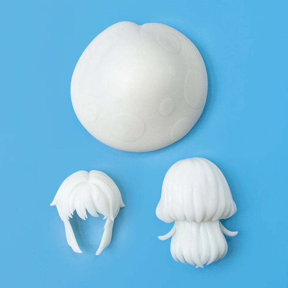 XiDonDon коллекционная аниме-фигурка BJD 1/12 в слепой коробке Белый, Only hair-A