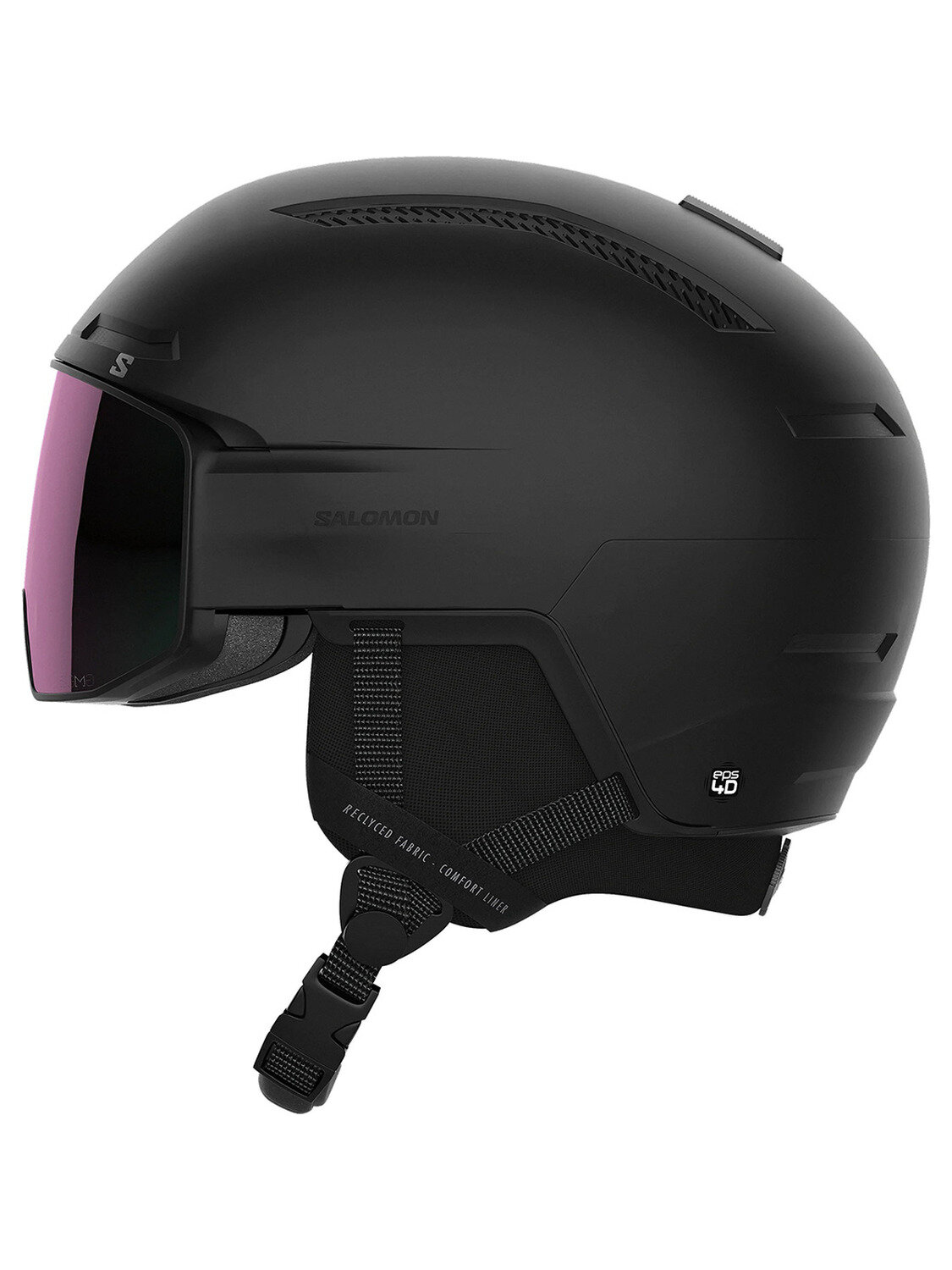 Горнолыжный шлем с визором Salomon Driver Pro Sigma Black Cat. 2 25/26 Черный, для мужчин , Черный