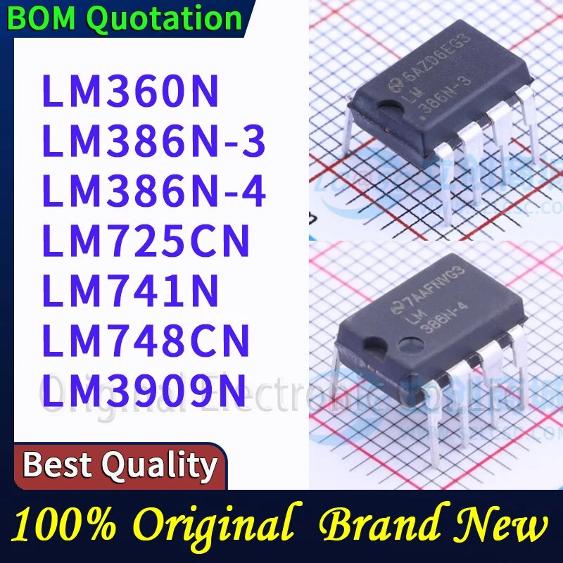 LM386N-3, электронные компоненты