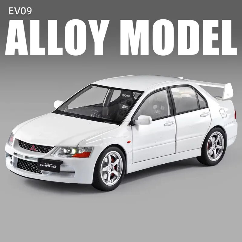 Модель Mitsubishi Lancer Evolution EV09, белая, 1:24