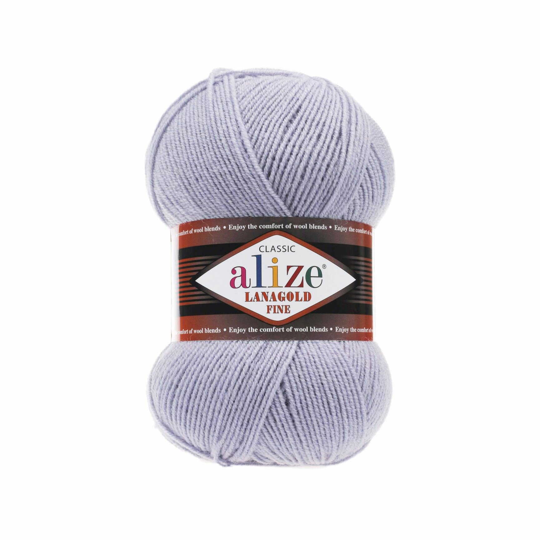 Пряжа для вязания Lanagold Fine Alize 1 моток (390 м, 100 гр), цвет 200 серый гриб