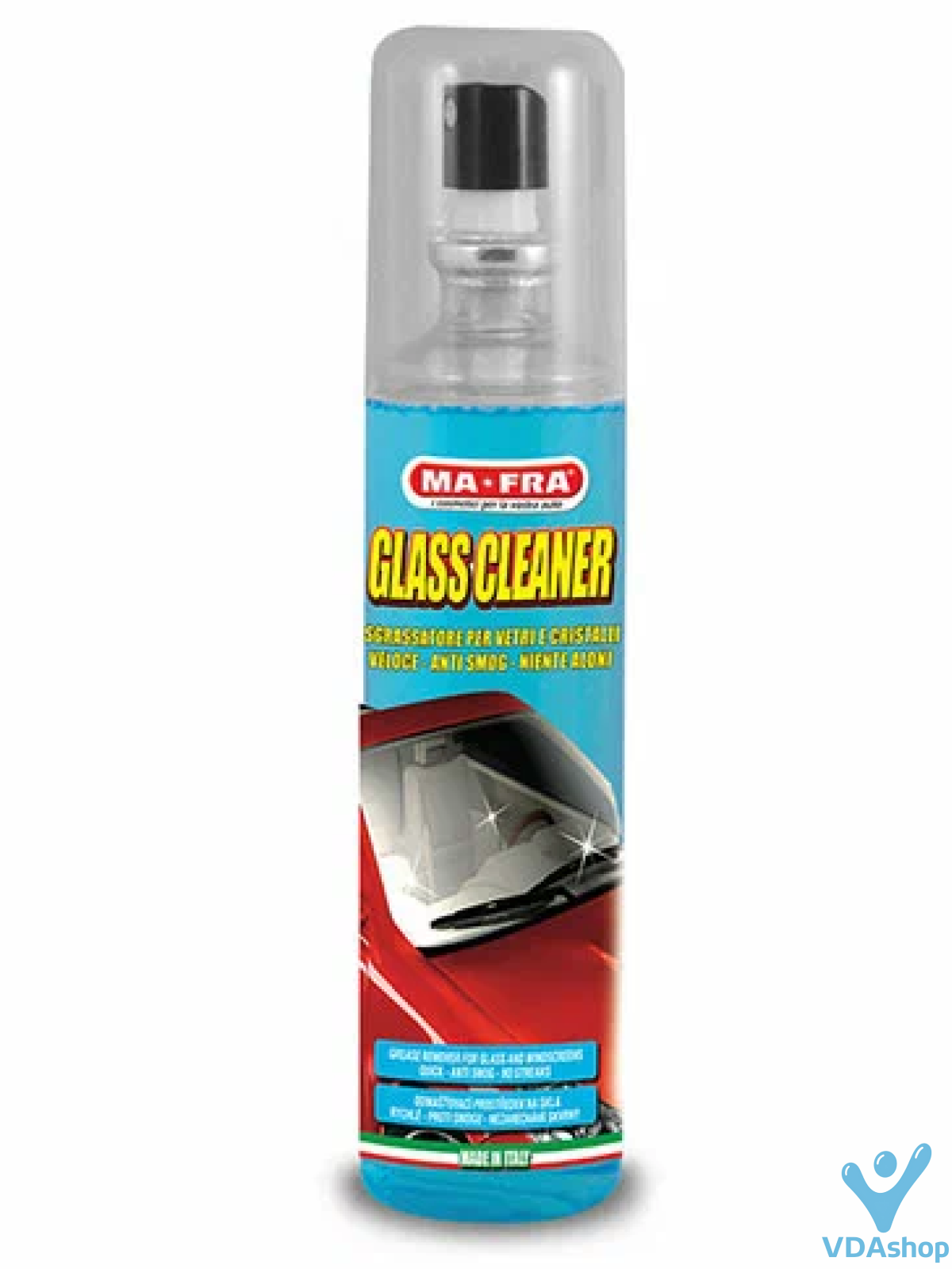 Средство для мытья стёкол MaFra GLASS CLEANER, аэрозольный баллон, цветочный аромат, 0,16 л