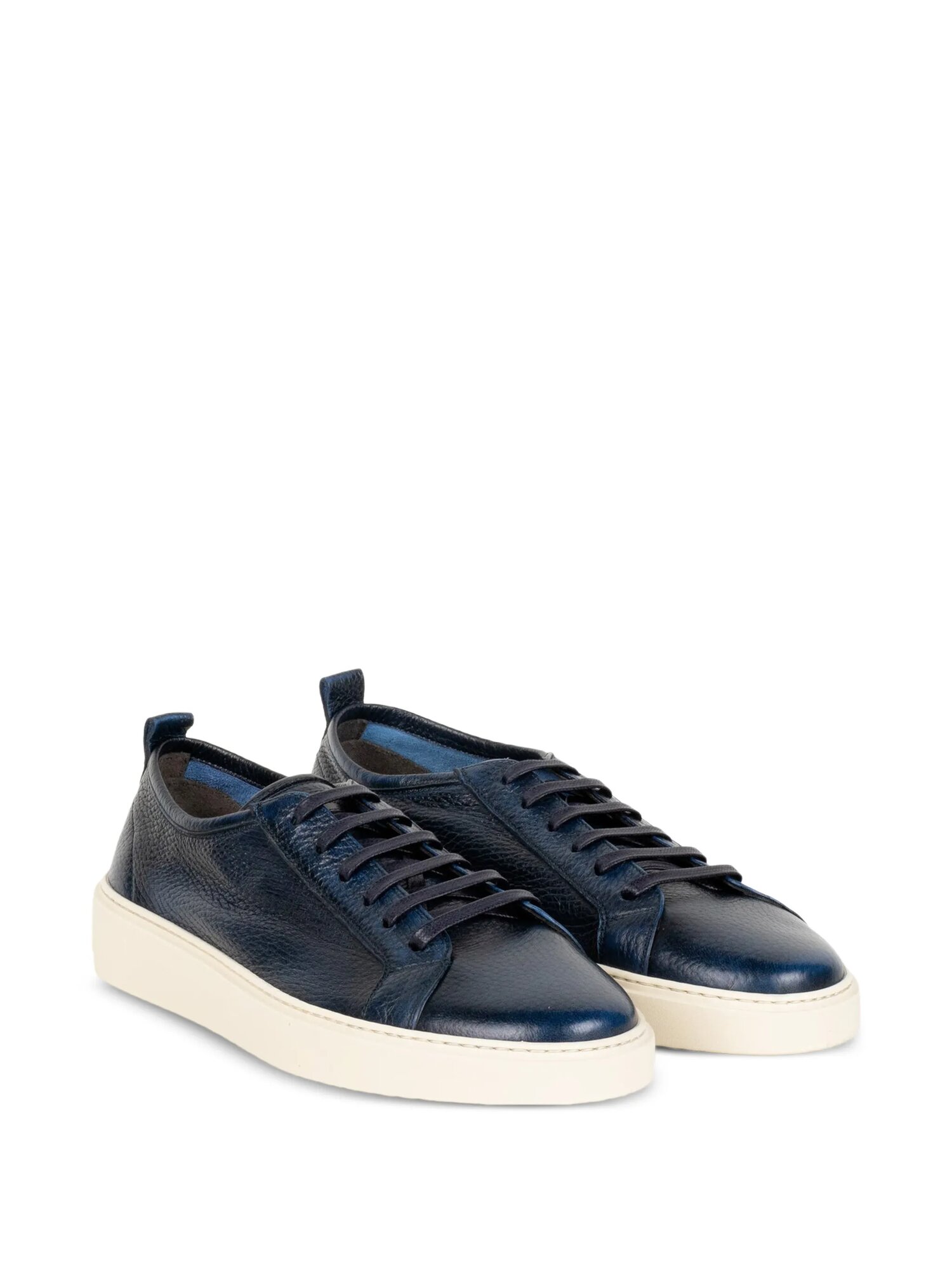 Кроссовки Neil Barrett Pebbled-leather sneakers, размер 45, blue — фото 1