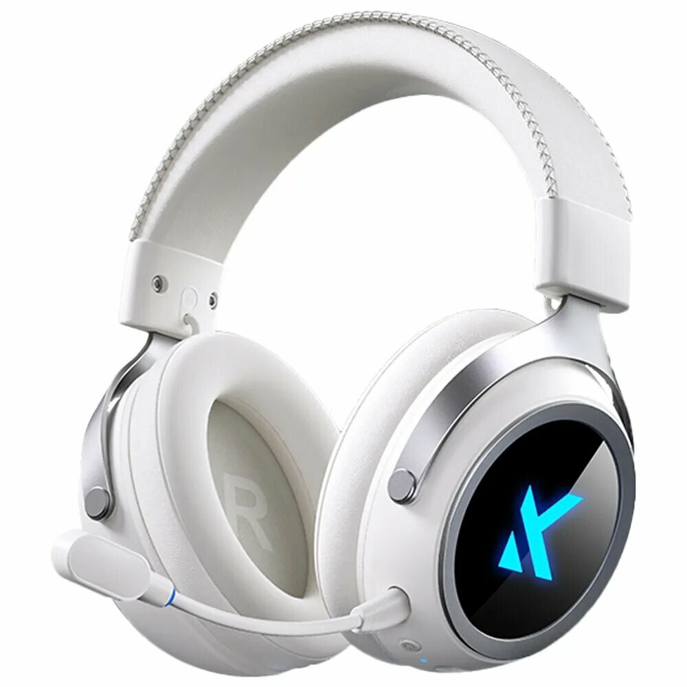 MCHOSE Наушники с микрофоном MCHOSE X9, Bluetooth, USB Type-C, белый, черный матовый