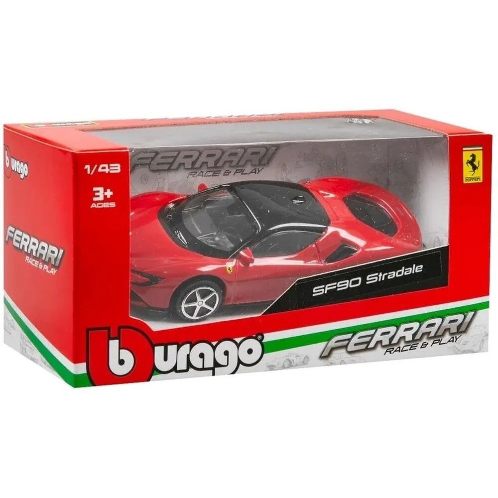 Машина металлическая BBurago 1:43 Ferrari SF90 Stradale 18-36011